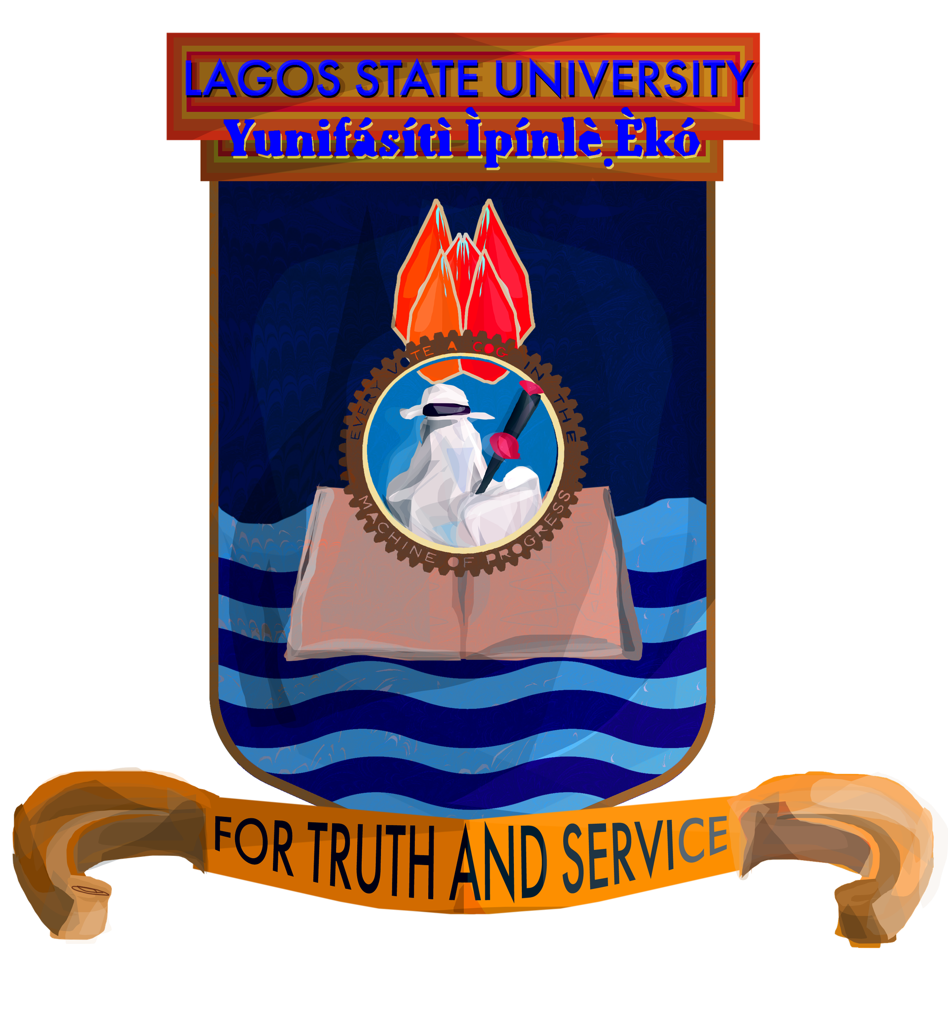 Lagos State University's logos